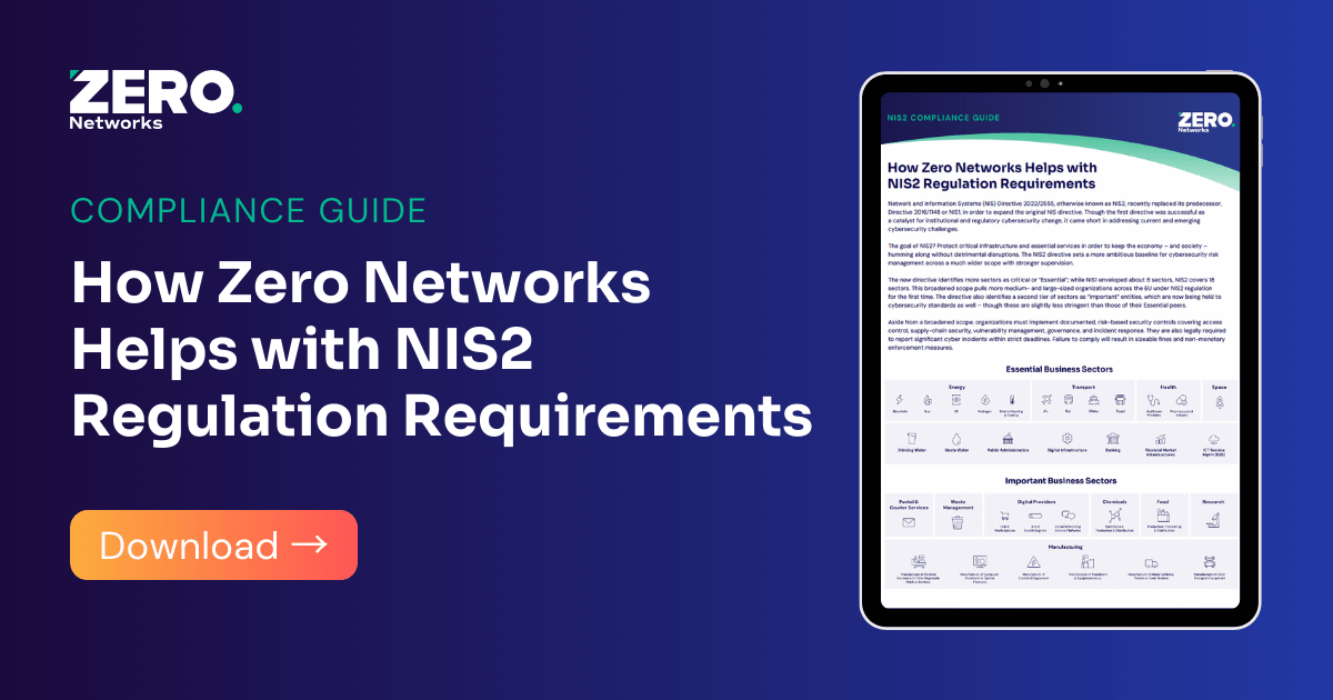 How Zero Networks Helps with NIS2 Regulation Requirements